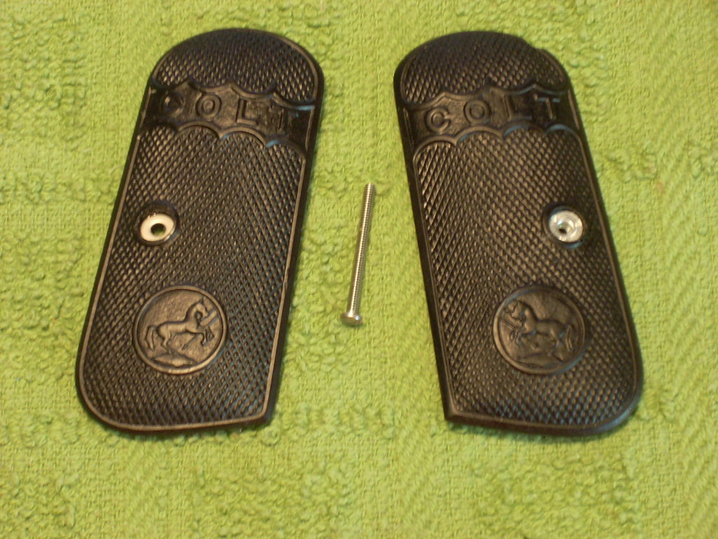 Custom Grips for Colt 1903 / 1908 380ACP and 32ACP Black | eBay