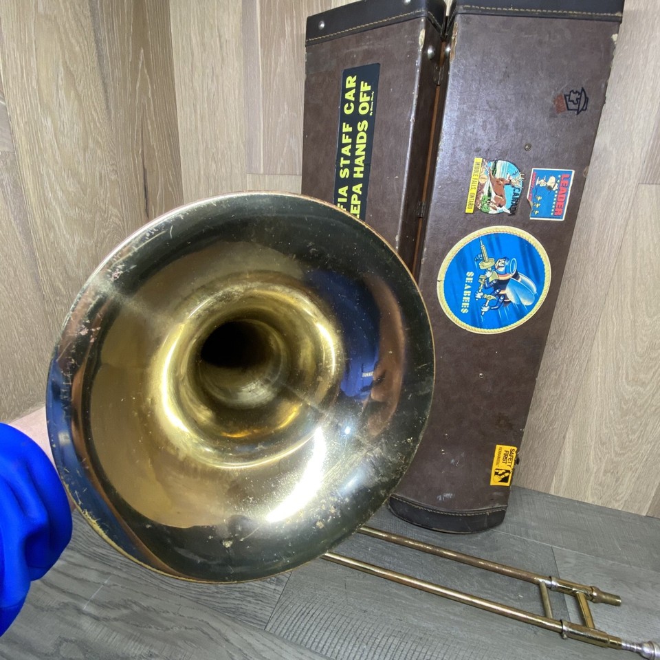 Olds Ambassador Trombone Playable Case & Stickers Vintage 70s ...