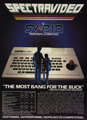 1983 Spectravideo: SV318 Personal Computer Most Bang Vintage Print Ad ...