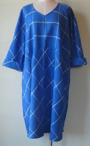 FLAX Designs Linen Dolman Dress 2G NWT Linen Dress ROYAL TATTERSALL | eBay