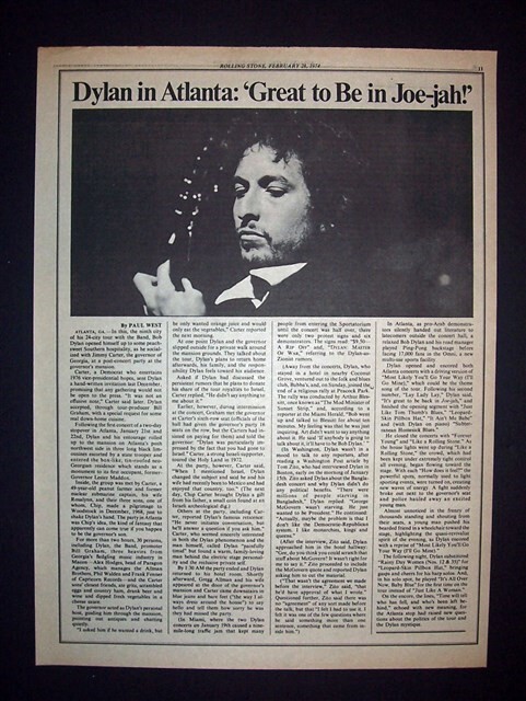Bob Dylan 'Dylan' 1974 Poster Type Ad, Promo Advert + Bonus Article | eBay