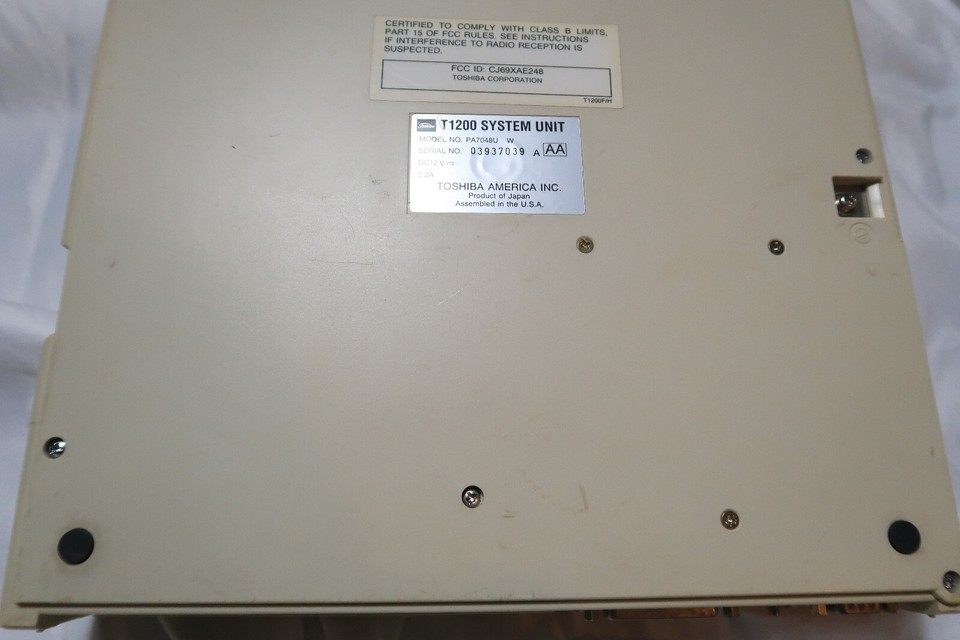 Toshiba Vintage Laptop T1200 (Untested) | eBay