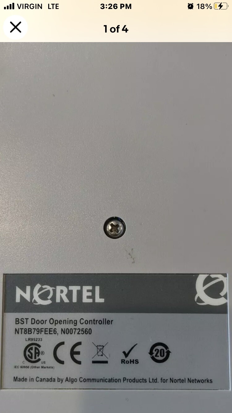 Nortel Norstar Digital Door Phone NT8B79FDE6, stainless steel or Brass ...
