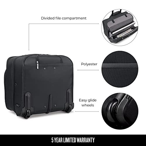 Solo New York 16-Inch Laptop Rolling Case, Overnighter section and ...