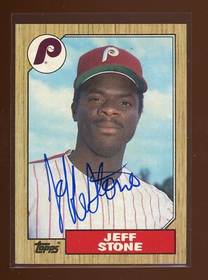 1986 Topps JEFF STONE Signed Card autograph auto PHILLIES | eBay