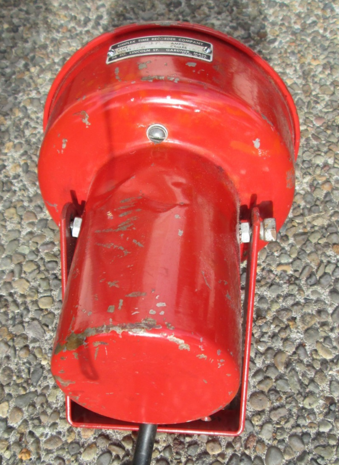 Rare Vintage SIMPLEX 120 volts Firetruck Air Raid SIREN Scarce Antique ...