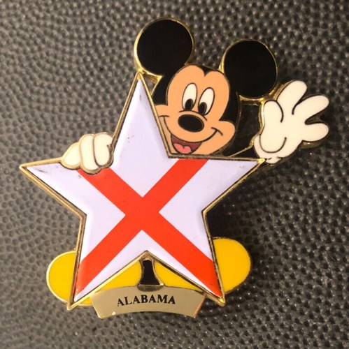 Disney pin 8624 Mickey Mouse Alabama state 100 Years of Dreams Flag ...