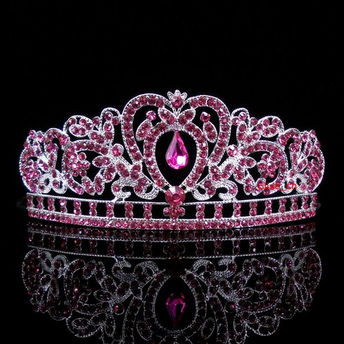 Kids Pink Heart Girl Children Wedding Prom Mini Tiara Crown Princess | eBay