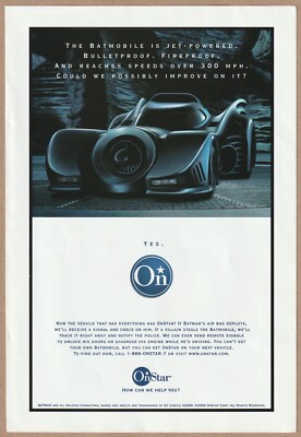 2000 DC Batmobile Has OnStar Vintage Print Ad For The Car That Has ...