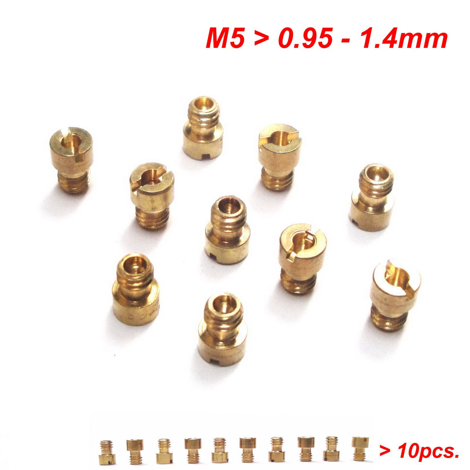 10x CARBURETOR MAIN JETS M5/5mm GY6 CHINESE SCOOTER MOPED ATV ROUND ...