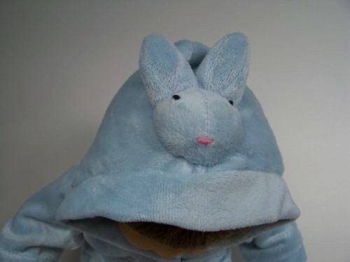 BLUE Bunny Rabbit Robe &Slippers Doll Clothes For 15” Bitty Baby Boy ...