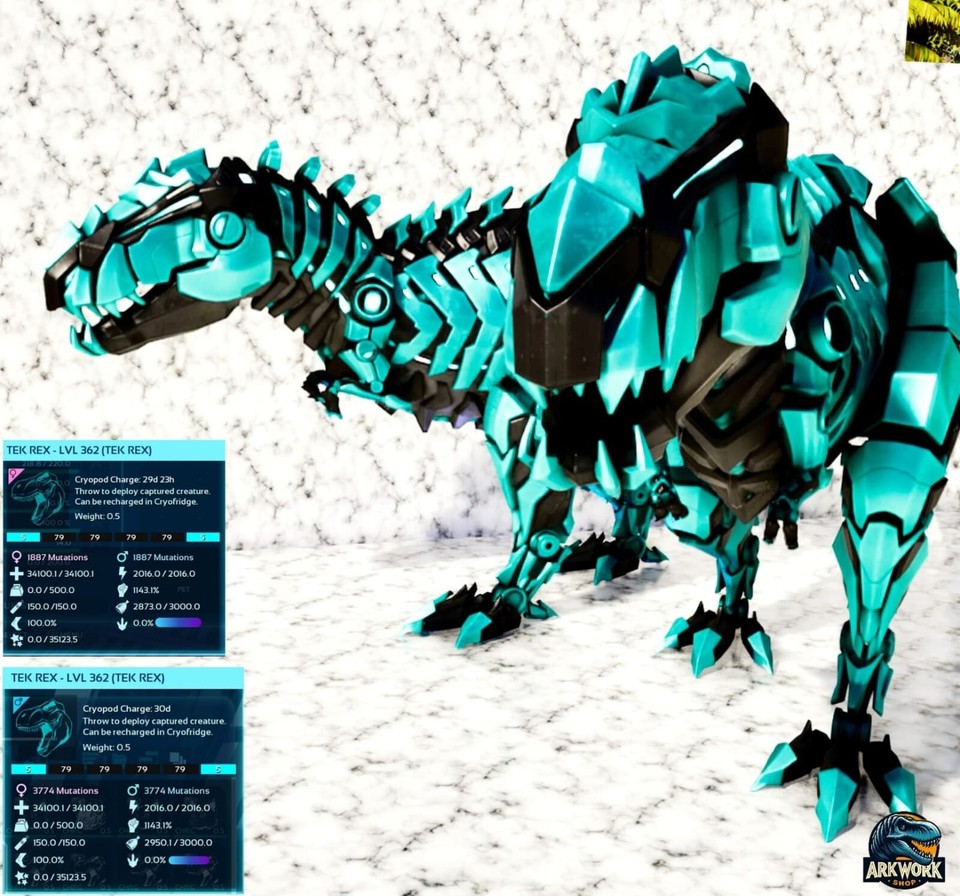 🦖ARK Survival Ascended Tek Rex New Top Stats PVE PS5/XBOX/PC | eBay