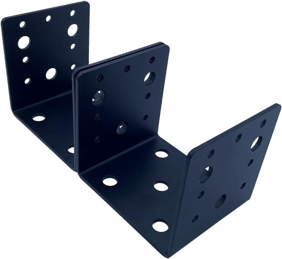 4 PCS Heavy Duty Steel Half Post Base Fit 4x4 Post Anchor Connector ...