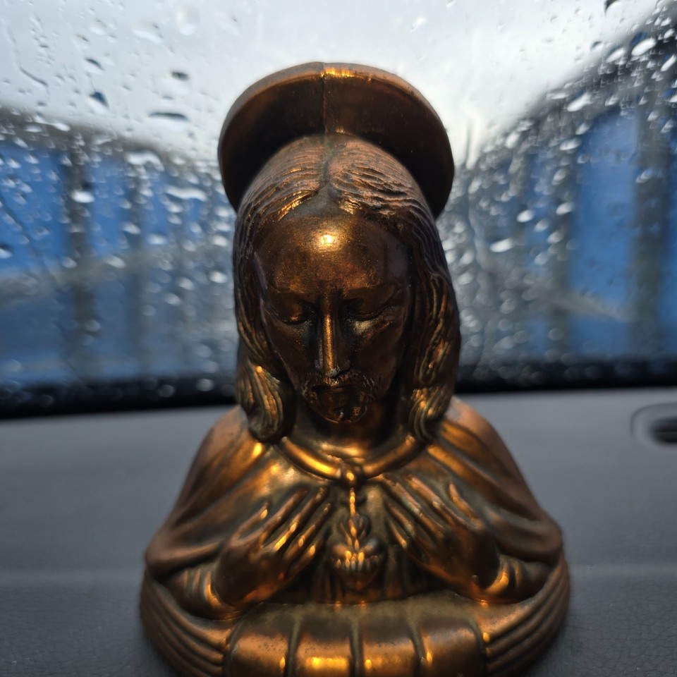 RARE Vintage Metal Jesus Christ Sacred Heart the Coin "Piggy" Bank ...