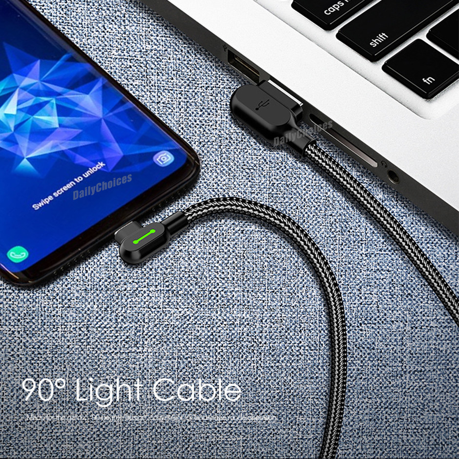 Type C 90 Degree Right Angle USB C Data Sync Charging Charger Cable new ...