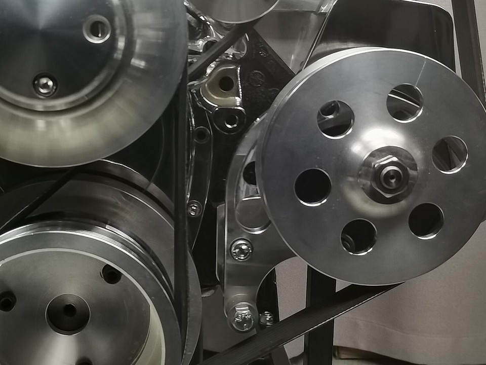 Chevy Small Block Serpentine System All Inclusive Kit 8 Rib 283 350 400 ...
