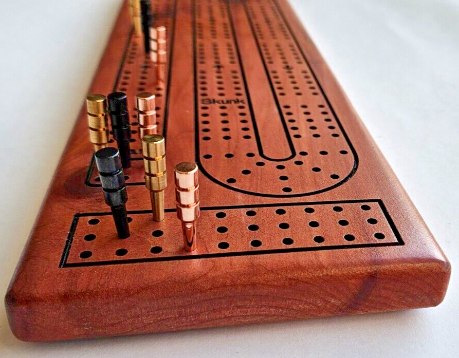 Beautiful New Unique Cedar wood Handcrafted Cribbage Board Cards Pegs 3 ...