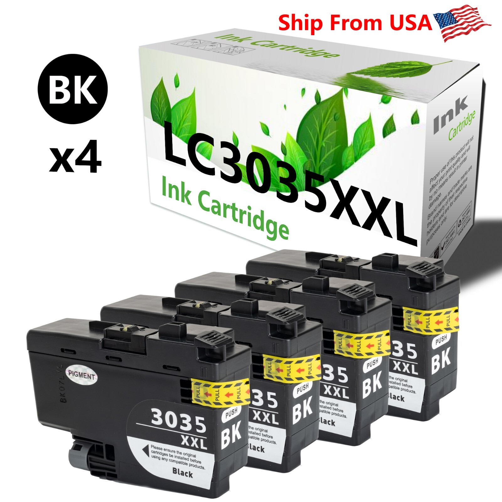 4PK LC3035 3035 Ink Cartridge InkJet MFC-J995DW MFC-J995DW XL Printer ...
