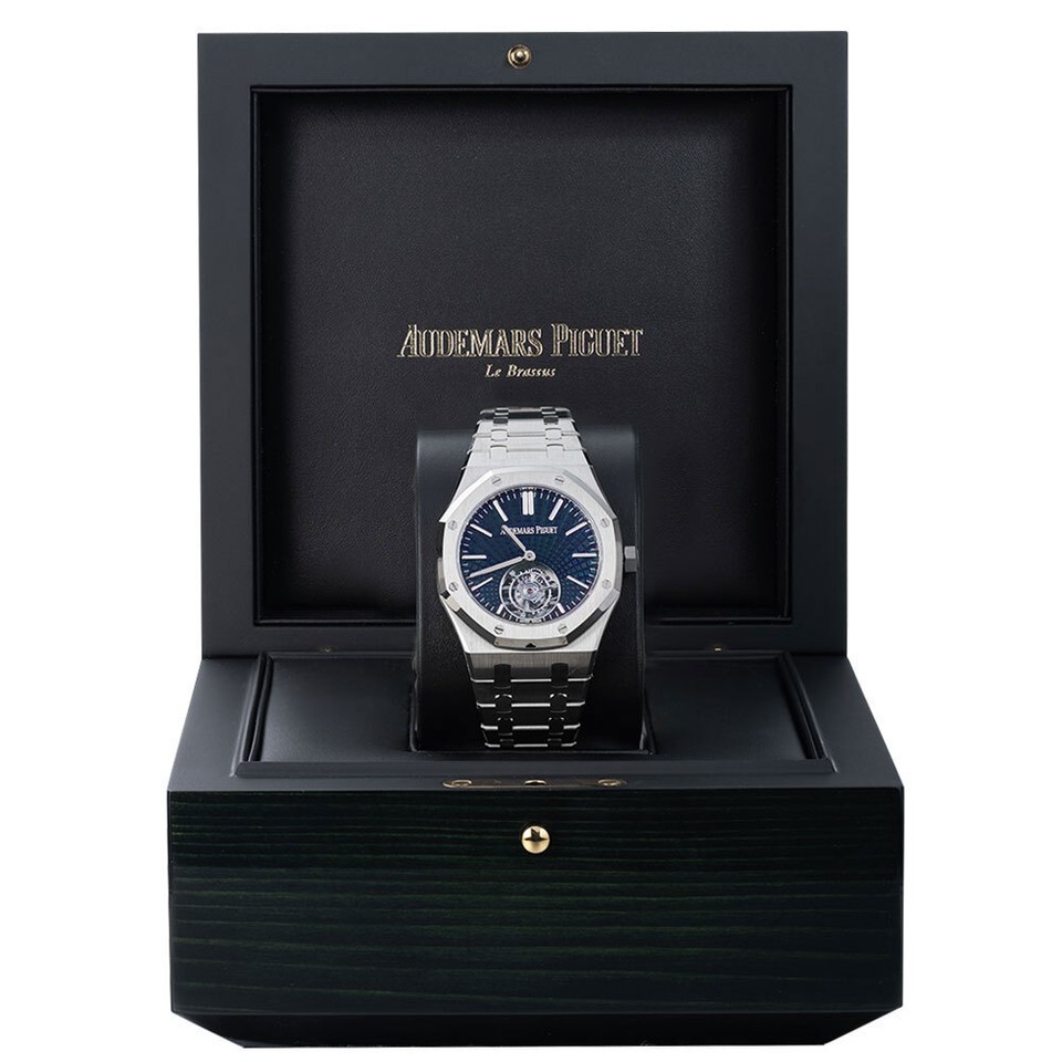 Audemars Piguet Royal Oak Watch 41MM Blue Index Hour Markers Dial | eBay