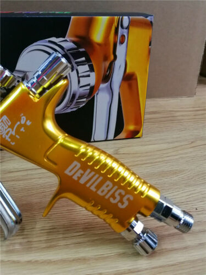 For Devilbiss GTI PRO LITE 1.3 Mm TE20 Gold Tool Pistol Spray Gun Paint ...
