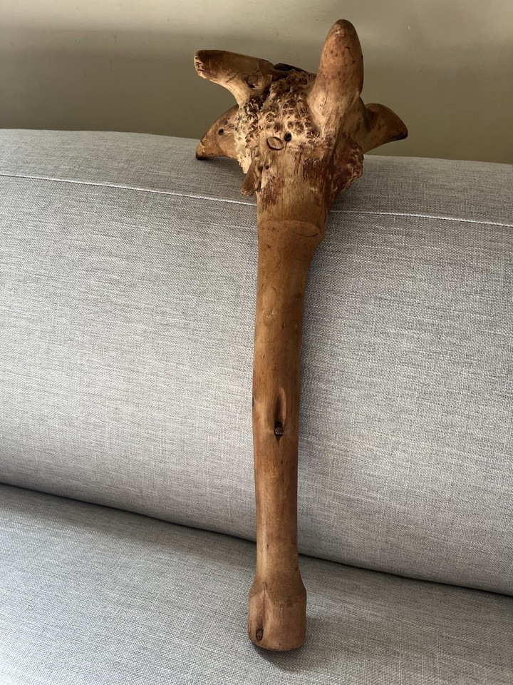 Native American Root War Club, Authentic, Carved Wood Face, Unique ...
