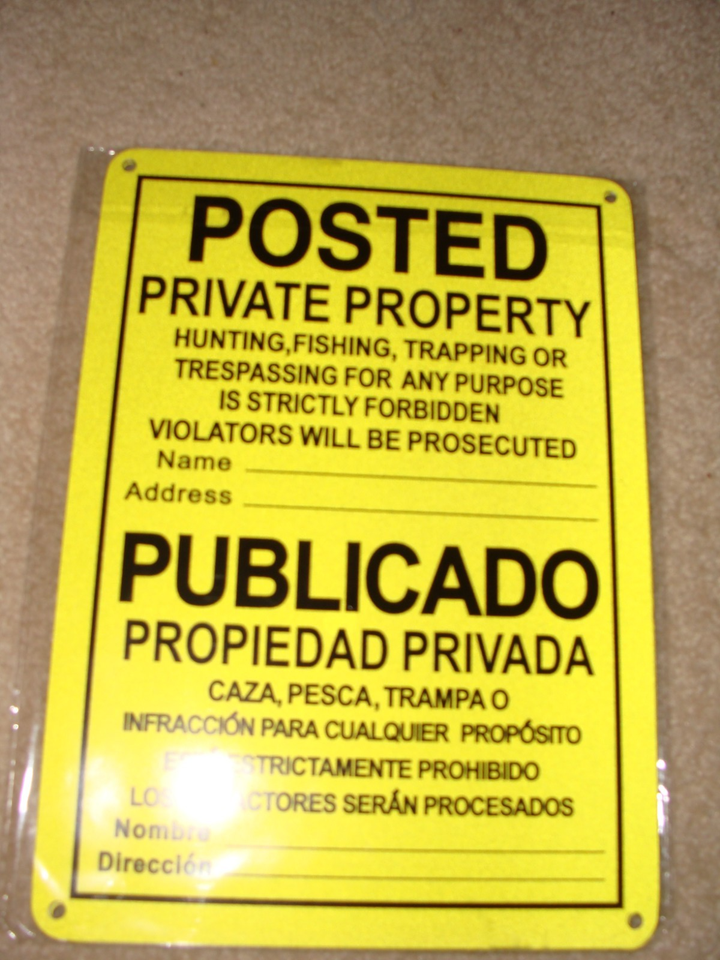 Posted Private Property No Trespassing Metal Sign. Set of 4 | eBay