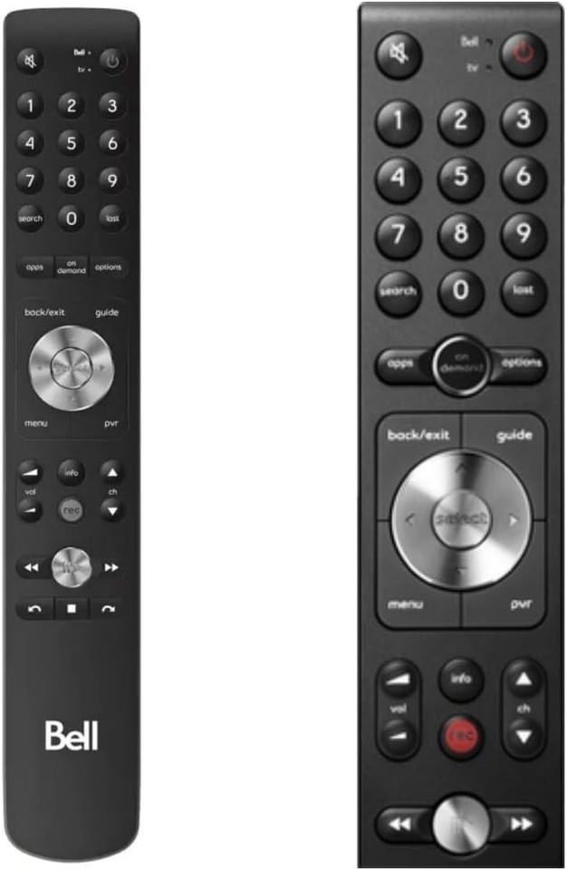 BELL TV SLIM IR REMOTE CONTROL 9500, 7500, 6500 SATELLITE FIBE TV ...