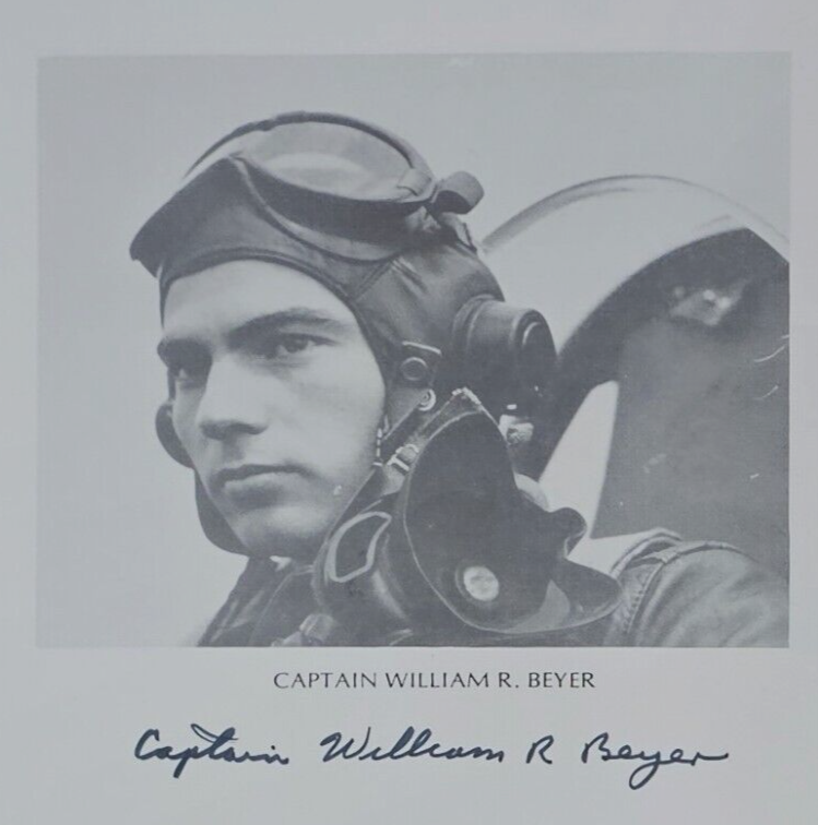 William Beyer signed 8x10 Bio photo WWII Fighter Ace P-51 9V 361FG | eBay