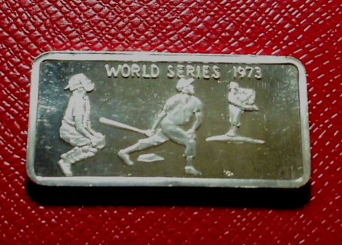World Series 1973 Bar 1 oz. 999 Silver-Hamilton Mint-Ultra Rare S/N-02 ...