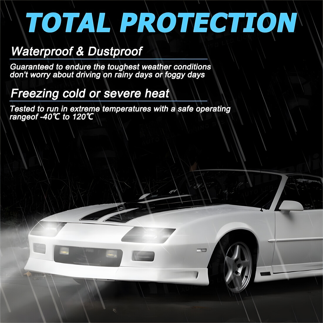 For 1980-1988 Oldsmobile Cutlass Ciera H4 4pcs 4x6" Led Headlights Hi ...