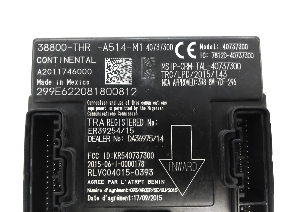 2018-2019 Honda Odyssey Body Control Module Computer Bcm 38800-Thr-A22 ...