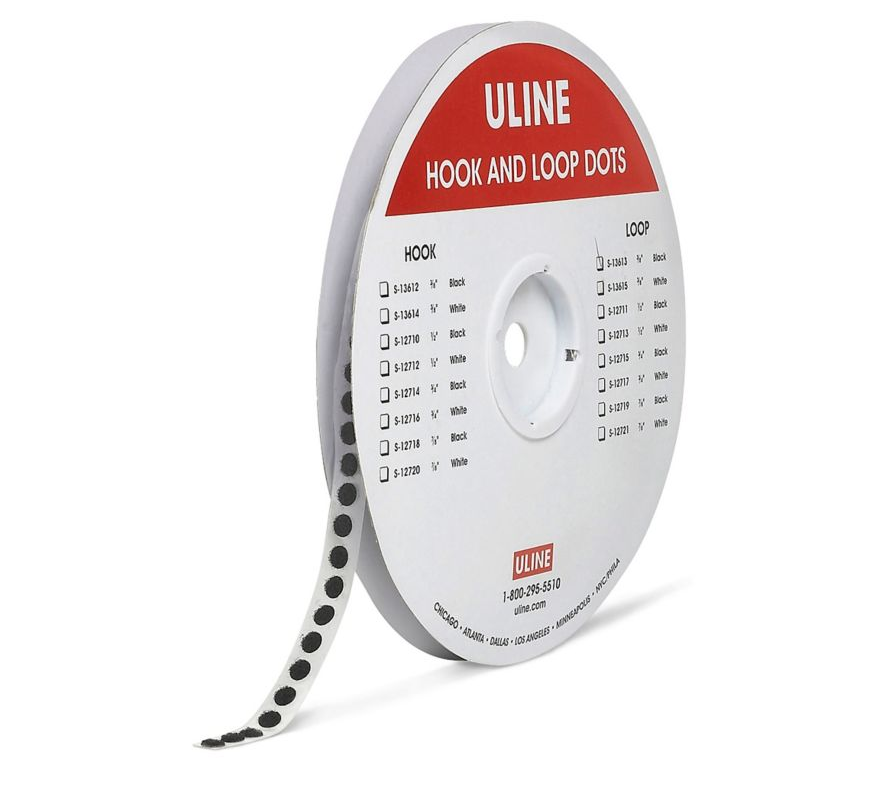 Uline Hook and Loop Dots S-13613 3/8" Black | eBay