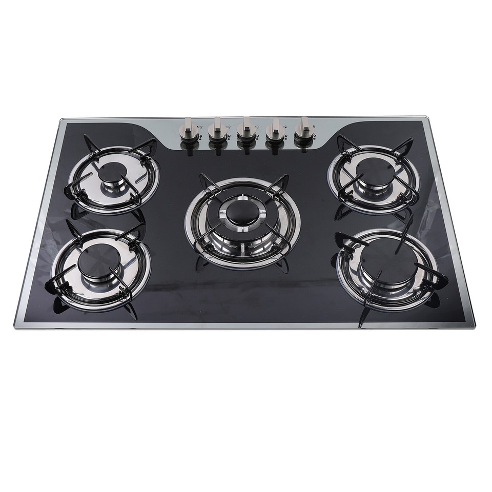 5 Burner Gas Stove Cast Iron Gas Hob Burner Cooker LPG NG gas Hob ...