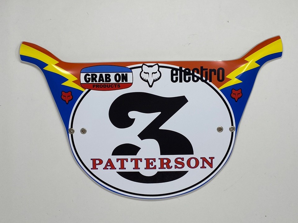 BMX Factory Patterson Replica Number Plates, B. Patterson, R. Anderson ...