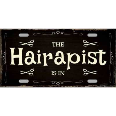 Hairapist Novelty Metal License Plate Tag LP-9497 | eBay