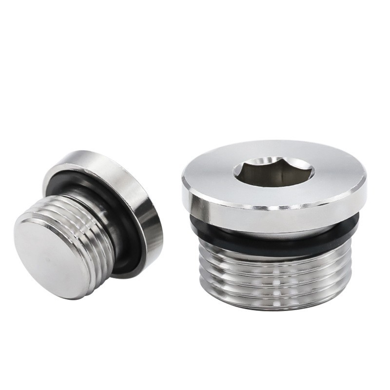 Stainless Steel Inner Hex Head M16x1.5 Pipe Fitting Plug with Seal Ring ...