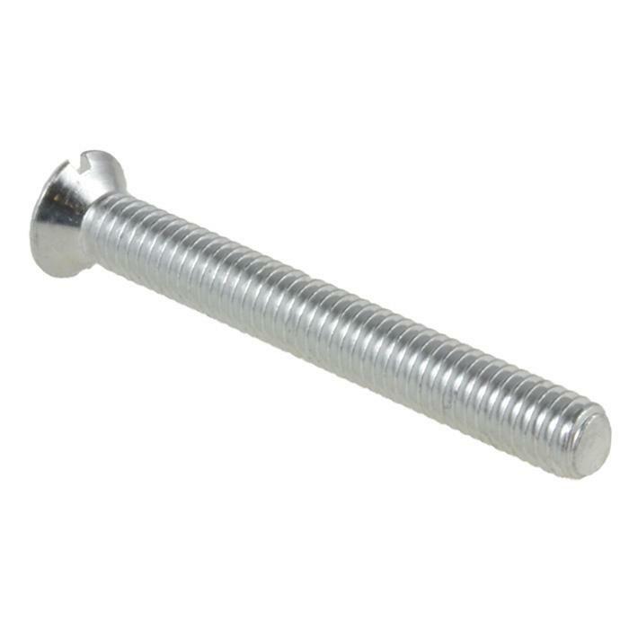 Qty 20 COUNTERSUNK Slot 4BA x 1-1/2" Zinc Plated Steel Machine Screw ...