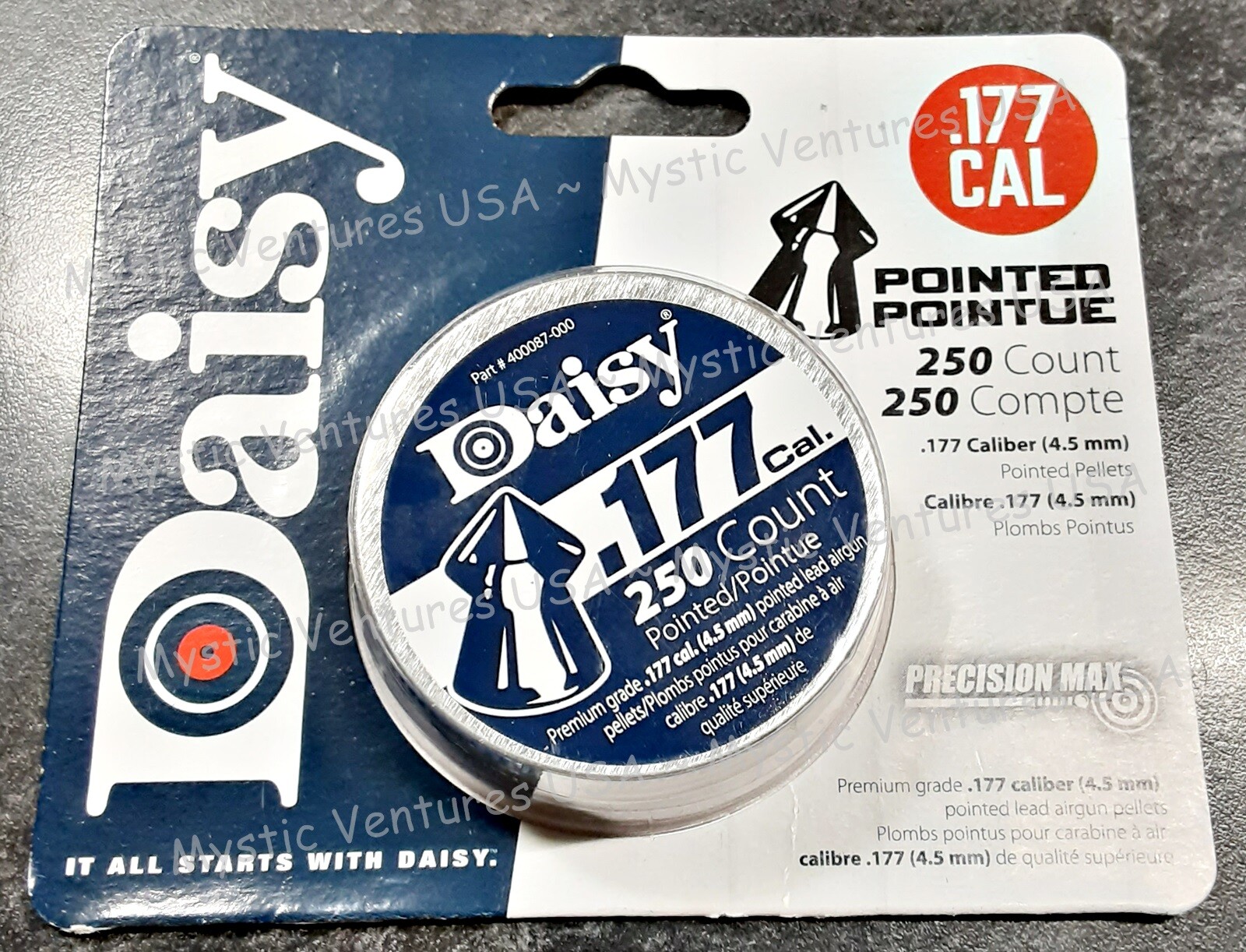 250ct Daisy POINTED Air Gun Pellets .177 Cal 4.5mm Hunting Precision ...