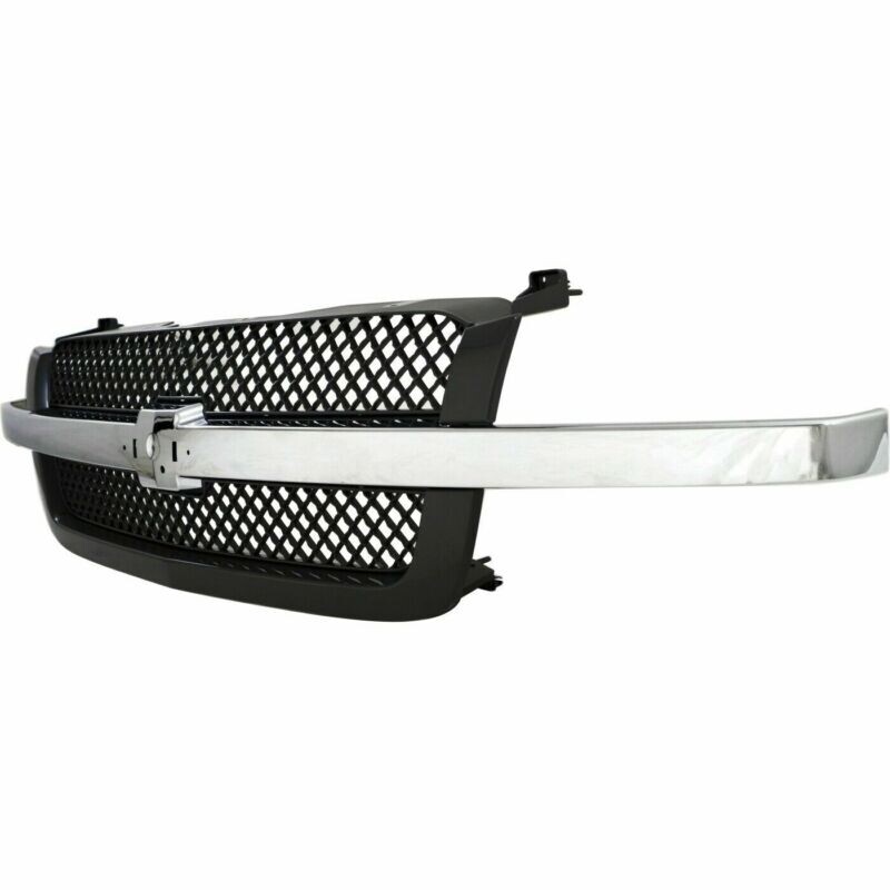 New GM1200489 Front Grille Mesh Gray Fits Chevrolet Silverado 1500 2003-2007 | eBay