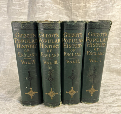1876 Guizot's Popular History of England 4 volume set illustrated ...