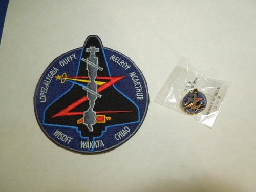 Lot of 2 NASA Space Shuttle Mission STS-92 Discovery Iron On Patch & Lapel Pin | eBay