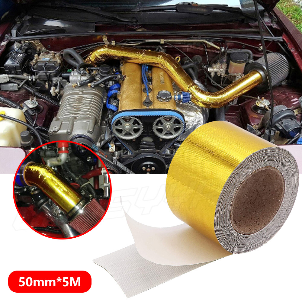 Exhaust Tape Heat Insulation Air Intake Thermal Shield Wrap Reflective ...