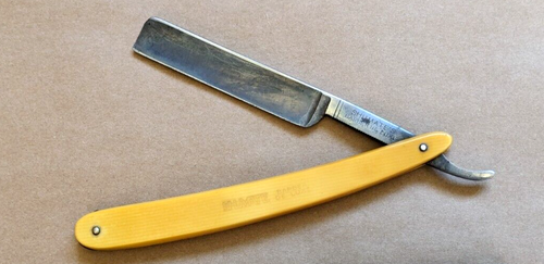 Vintage Yellow Shumate "Barber De Luxe" Straight Razor - St. Louis, MO ...