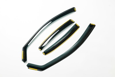 FRONT AND REAR 4PCS WIND RAIN DEFLECTORS SHIELD FOR MERCEDES C CLASS ...