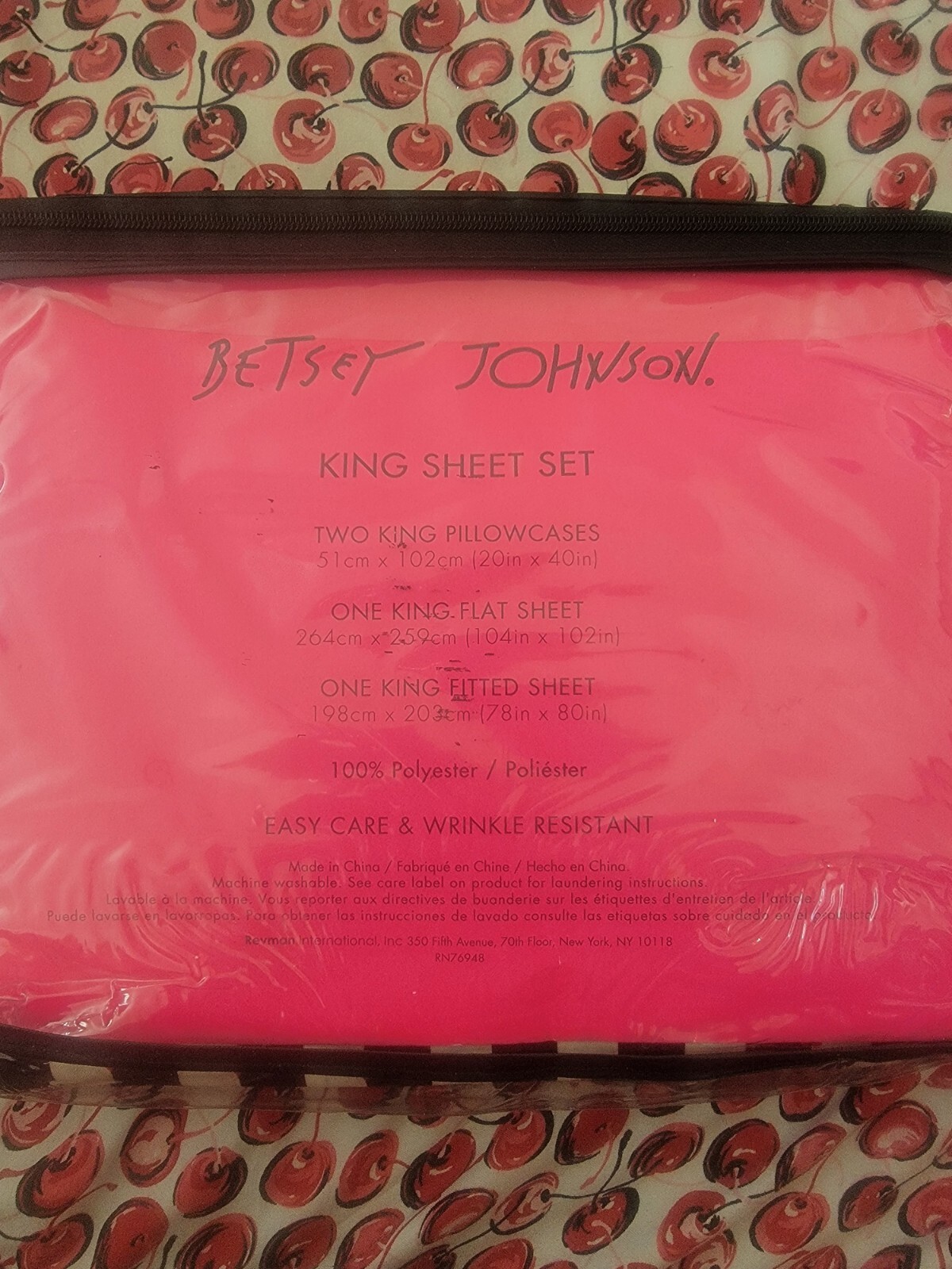 Betsey Johnson King Size Sheets Wonderland Stripe Design | eBay