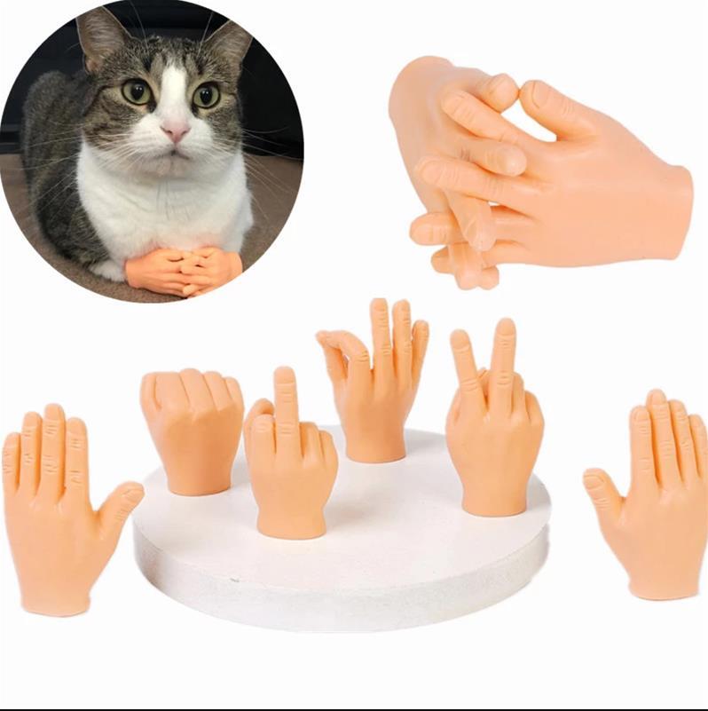 12pcs Mini Hand Joke Pet Finger Trick Realistic Rubber Rock Paper ...