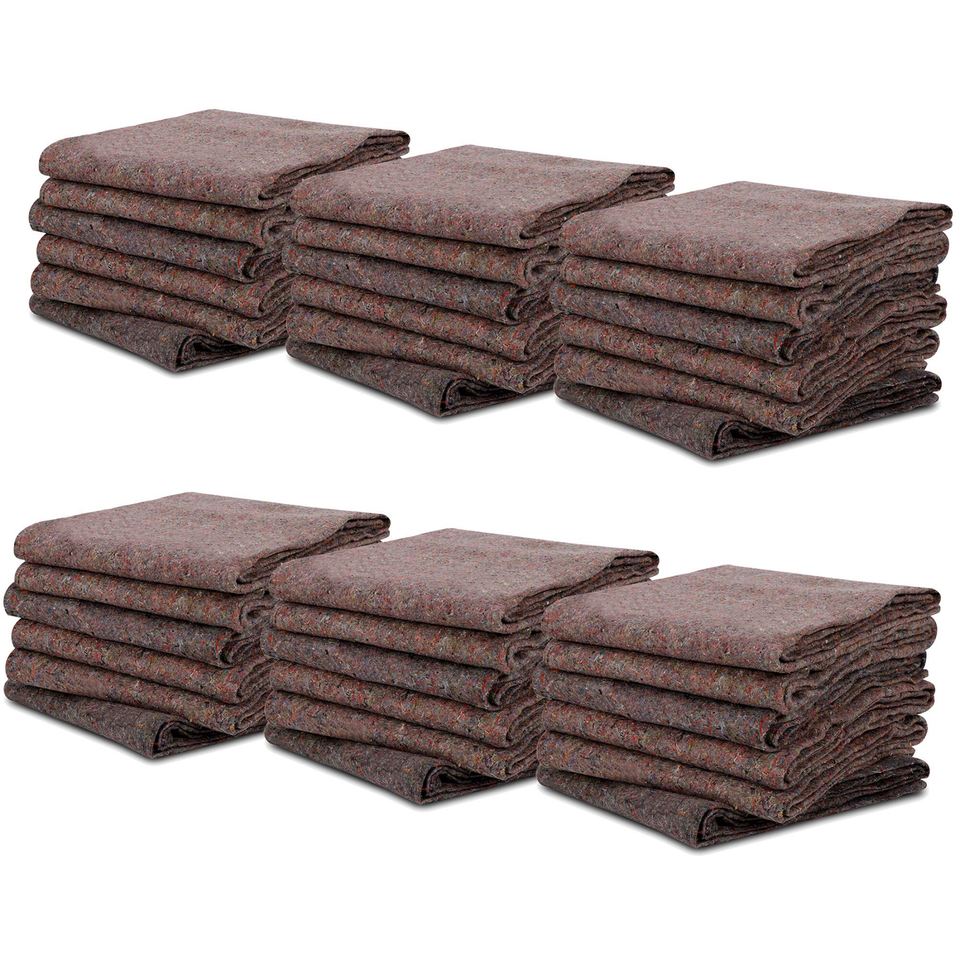 12/24/36/48 Pack Moving Blankets 53"x74" Shipping Pads for Furniture ...