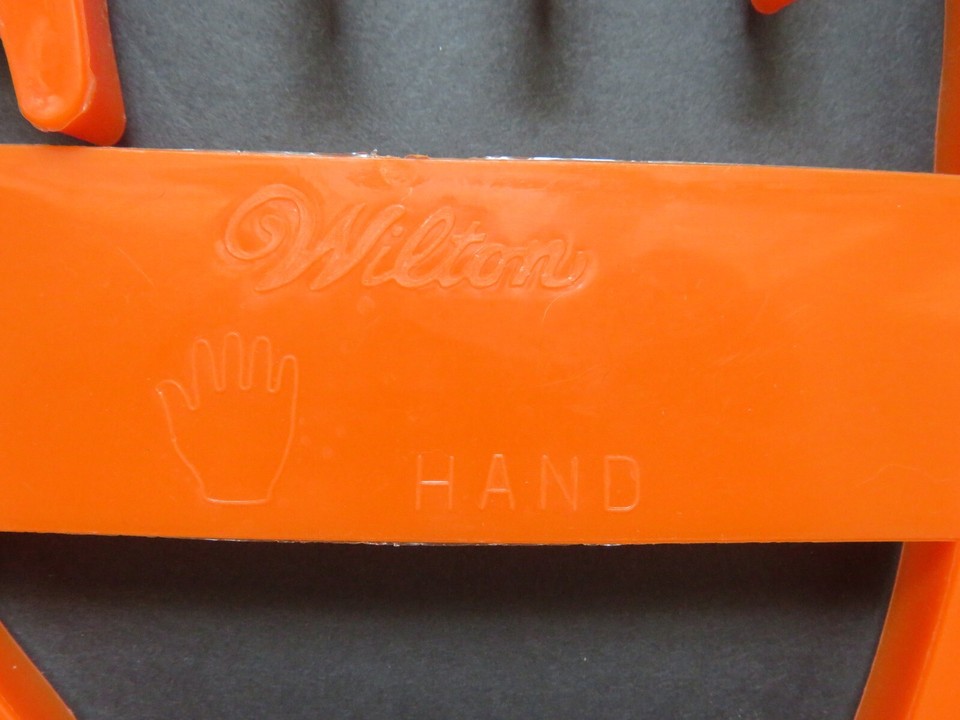 Wilton 1993 Large Orange HAND Cookie Cutter - Friendship Cookie Cutter ...