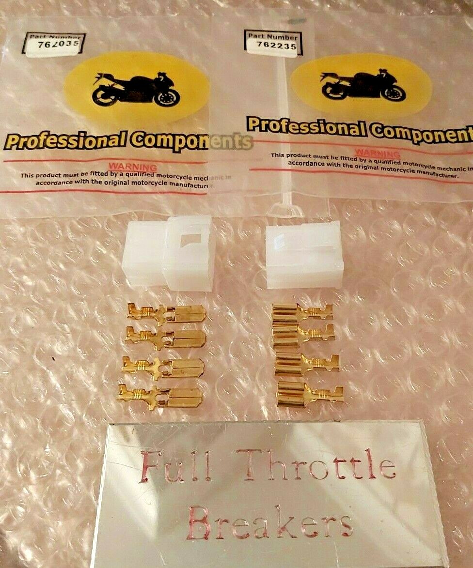 MOTORCYCLE / CAR 4 WAY / PIN ELECTRICAL MULTI WIRING CONNECTOR 6.3mm | eBay