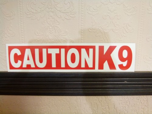 2x Magnetic CAUTION K9 Sign 2.75x11.5 Search Rescue Police Dog Decal ...